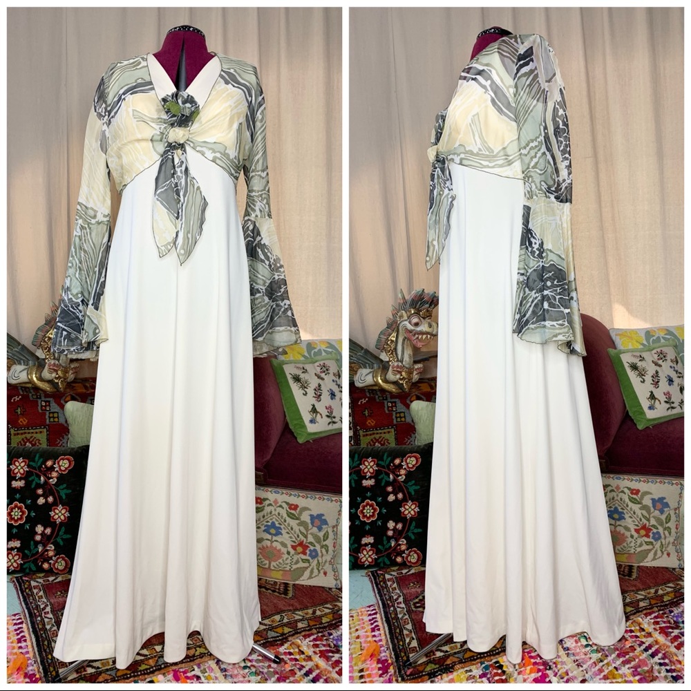 70s Polyester Dress Set - Gem